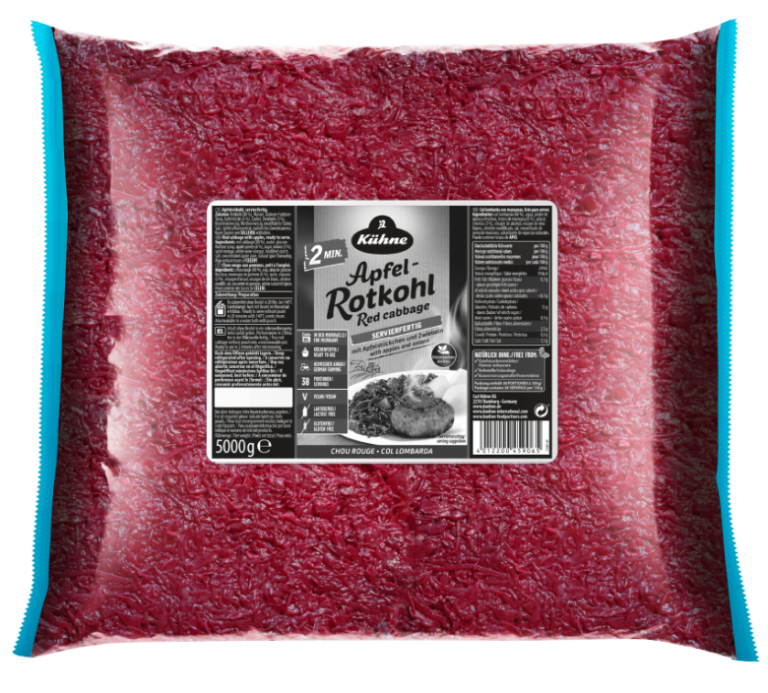 Apfelrotkohl fix&fertig, 2x5kg Pouch – Kühne Food Partners